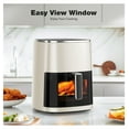 Air Fryer 6 Quart Capacity with Window Square Air Fryer 12-in-1 Air Fry ...