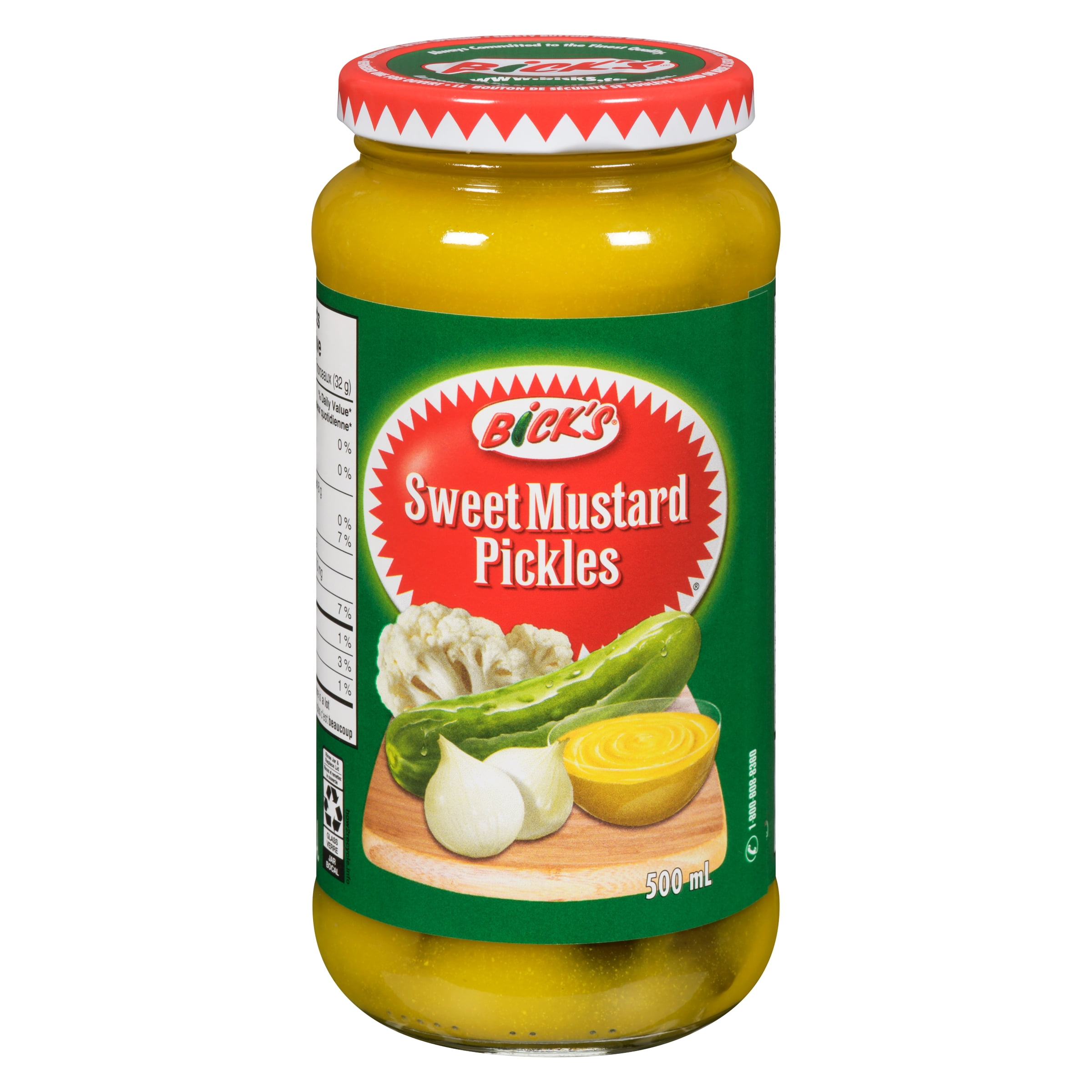 Bicks Sweet Mustard Pickles, Bicks Sweet Mustard Pickles 500ml x 12 ...