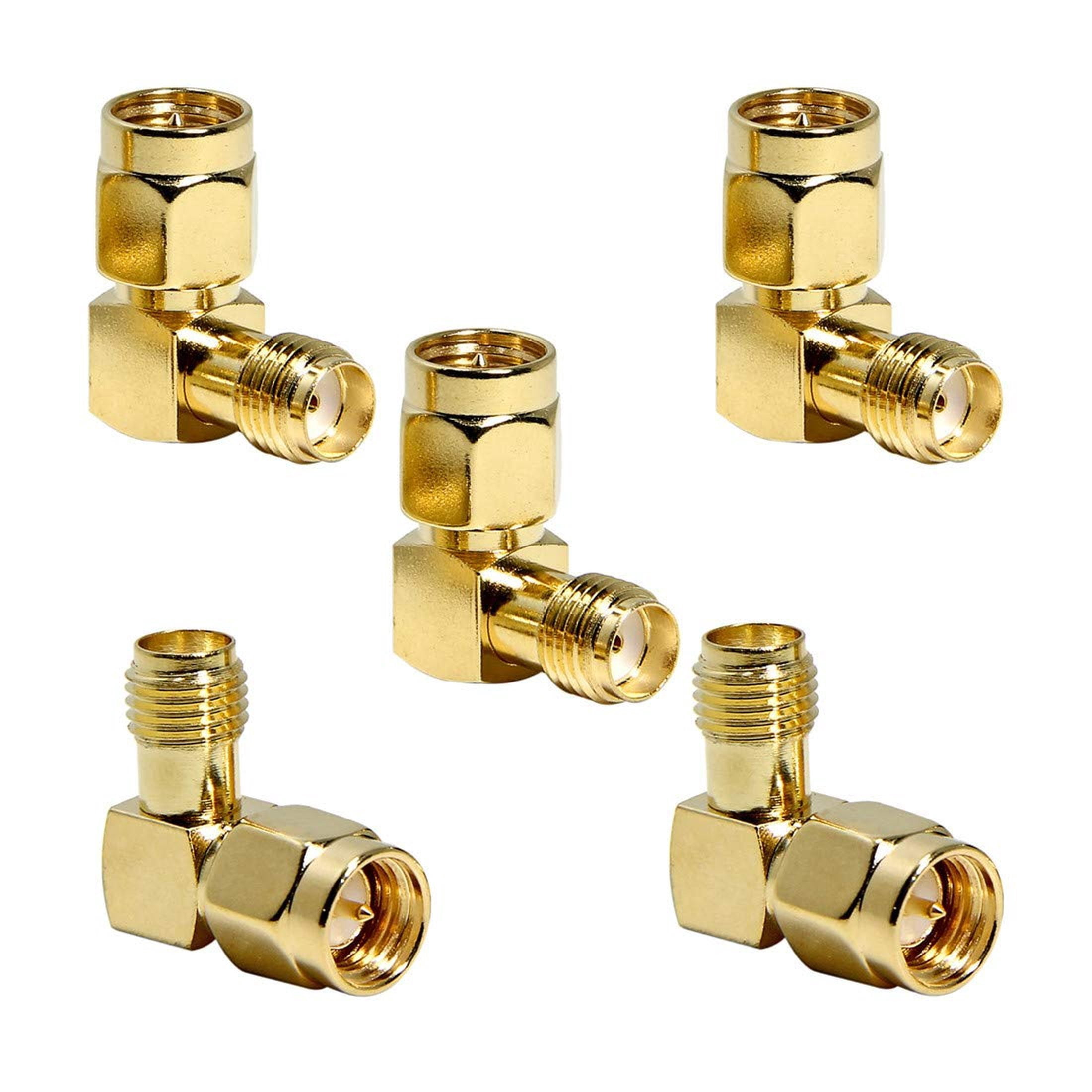 SMA Right Angle Connector Set for FPV Goggles and Antennas, 5-Pack ...