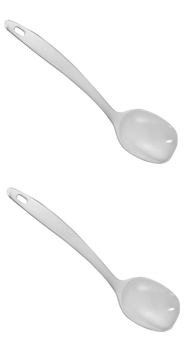 Chef Craft Melamine Basting Spoon White Hard Plastic, 11-Inches Long (2 ...