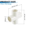 3/4" Fittings, 8Pcs 4 Way Elbow Connector Elbow Corner Fitting, White ...