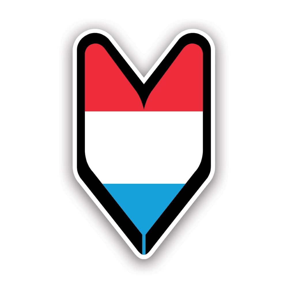 Luxembourger Driver Badge Sticker Decal - Self Adhesive Vinyl ...