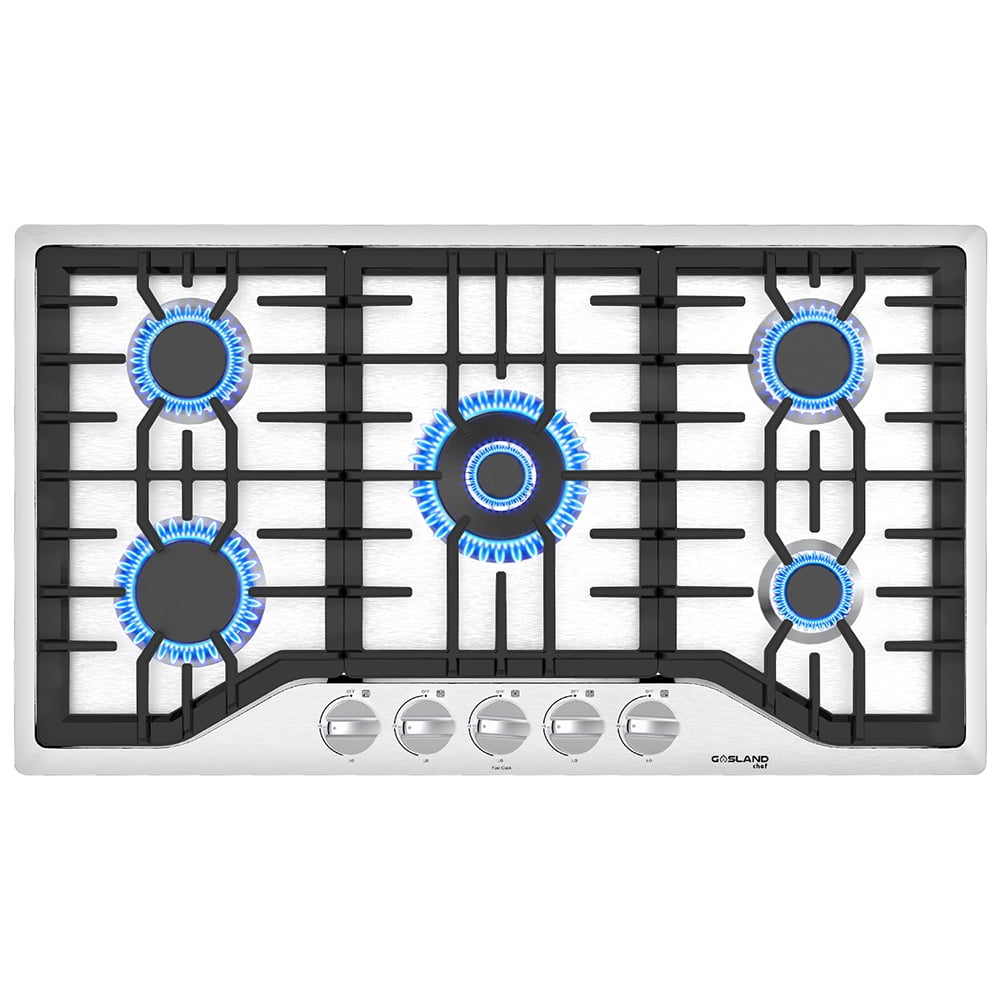 GASLAND Chef GH1365SF 36" 5 Burners Gas Stove Top, NG/LPG Convertible ...
