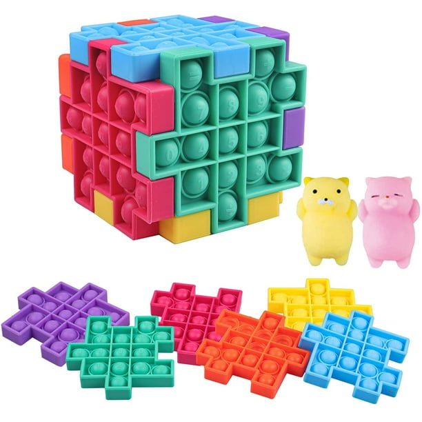 IGUOHAO Puzzle Pop Bubble, Pop Push On Its Popping Fidget Toys 6 PCS ...