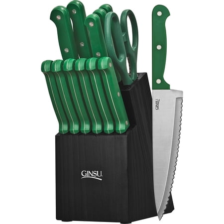 Ginsu Essential Series 14-Piece Stainless Steel Serrated Knife Set ...