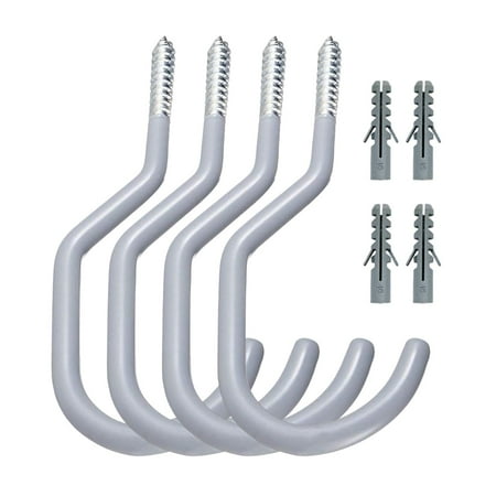 4x Wall Mounted Hook Hanging Hook Coat Hooks Coat Heavy Duty Decorative ...