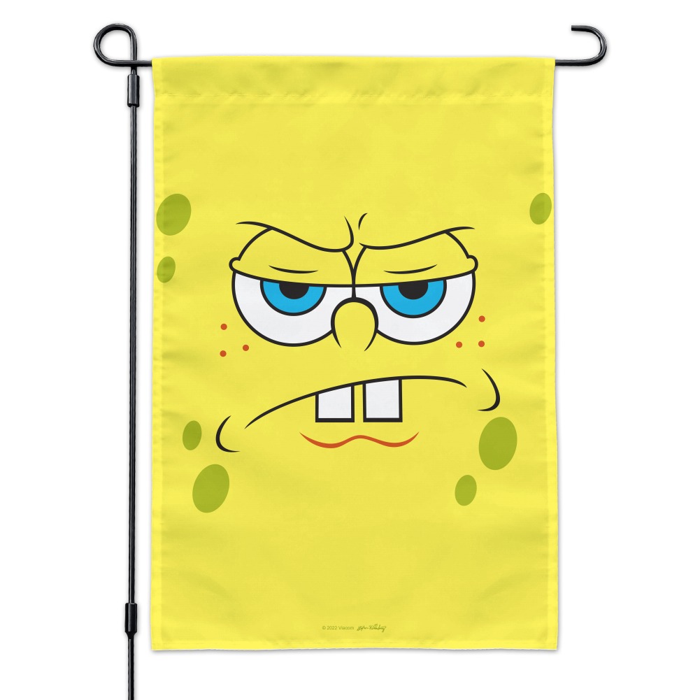 SpongeBob Angry Face Garden Yard Flag - Walmart.com