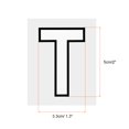 Uxcell Letter T Patches Iron on Heat Transfer Letters 2 Inch White ...