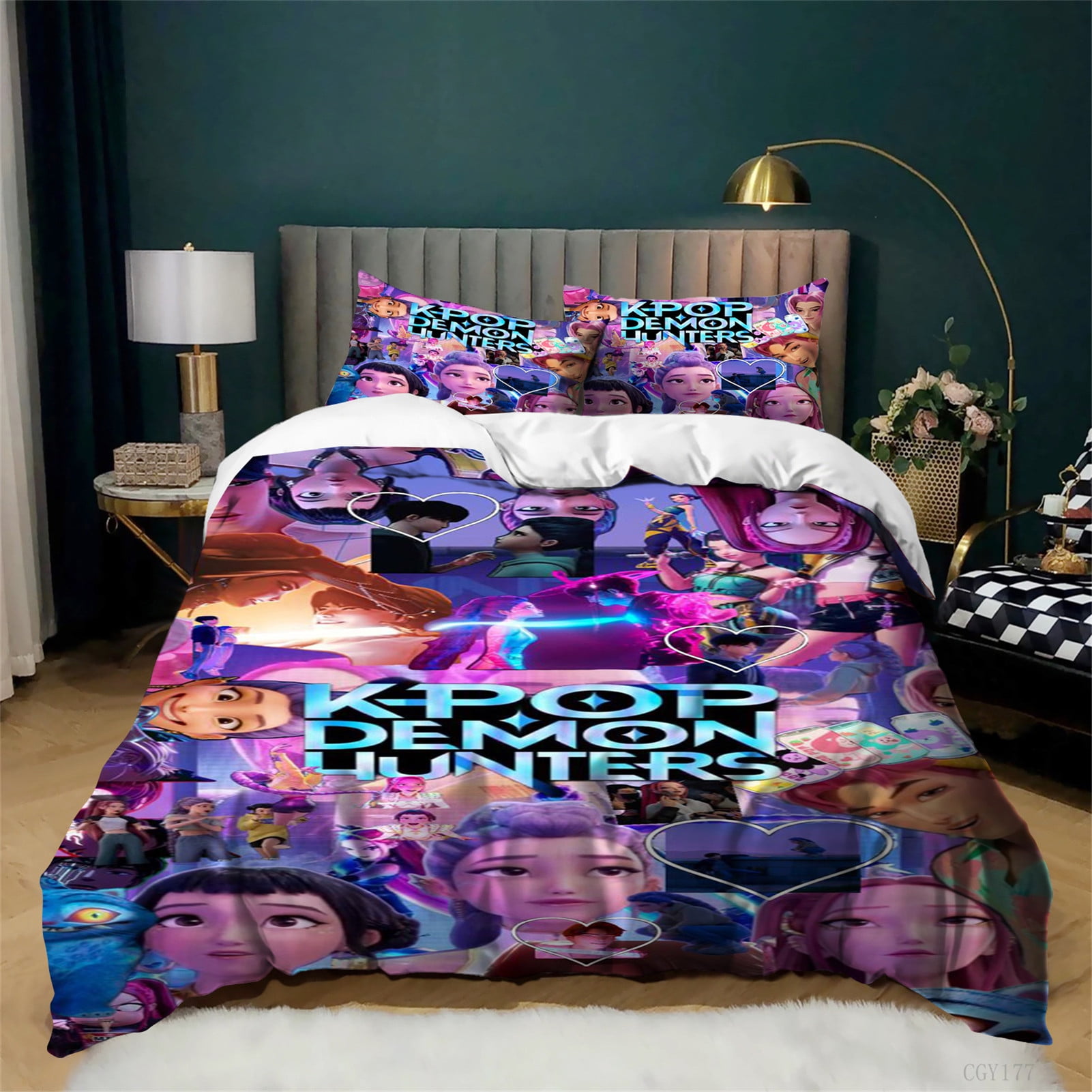 Click here for Rilin Kpop Demon_hunters Duvet Cover Set Twin Size... prices