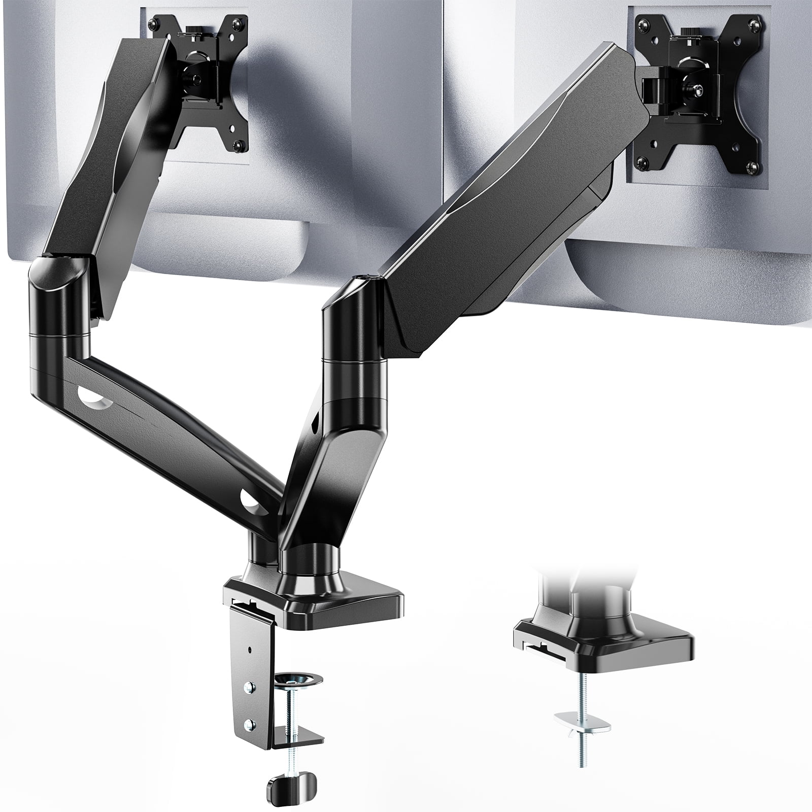 WALI Dual Monitor Stand Arms Mounts, for 2 Monitors, Fully Adjustable ...