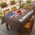 American Independence Day Table Cloth 52x70in, Waterproof Rectangle ...