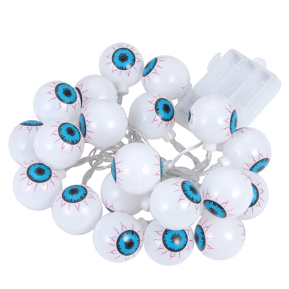 1 Set of Halloween LED Eyeball Lamp String Decoration Festival Scary ...