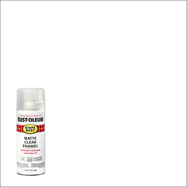 Rust-Oleum Stops Rust Protective Enamel Flat Spray Paint, White, 15 Oz ...