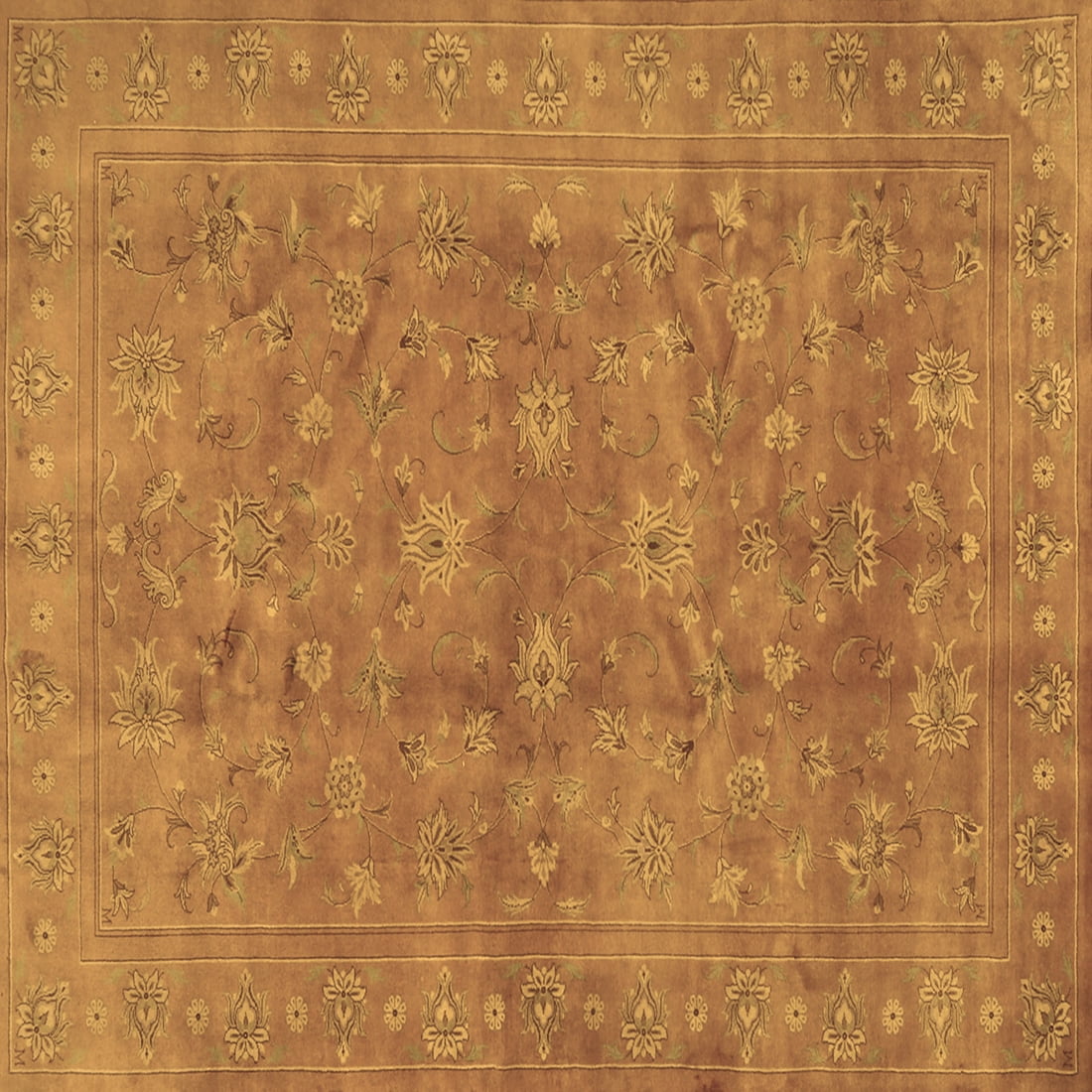 Ahgly Company Indoor Square Persian Brown Traditional Area Rugs, 4 ...