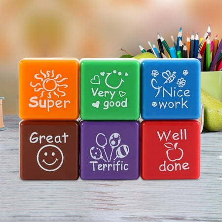 Khall Praise Reward Stamps,DIY Cute Cartoon Self Inking Motivation ...