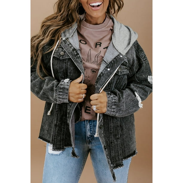 Black Denim Jacket - Walmart.ca