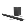 Hisense HS212F 2.1 Channel Sound Bar with Wireless Subwoofer, 120W ...
