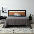 Rest Haven Hampton Open Top Upholstered Headboard, King, Faux Camel ...