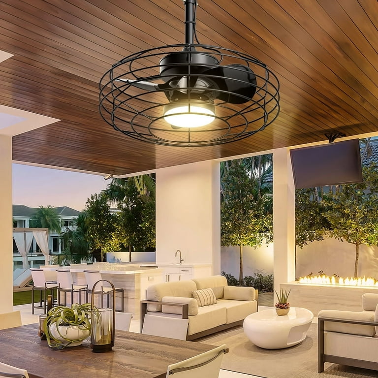 Outdoor Ceiling Fan With Cage Caged Ceiling Fans Enclosed Ceiling
