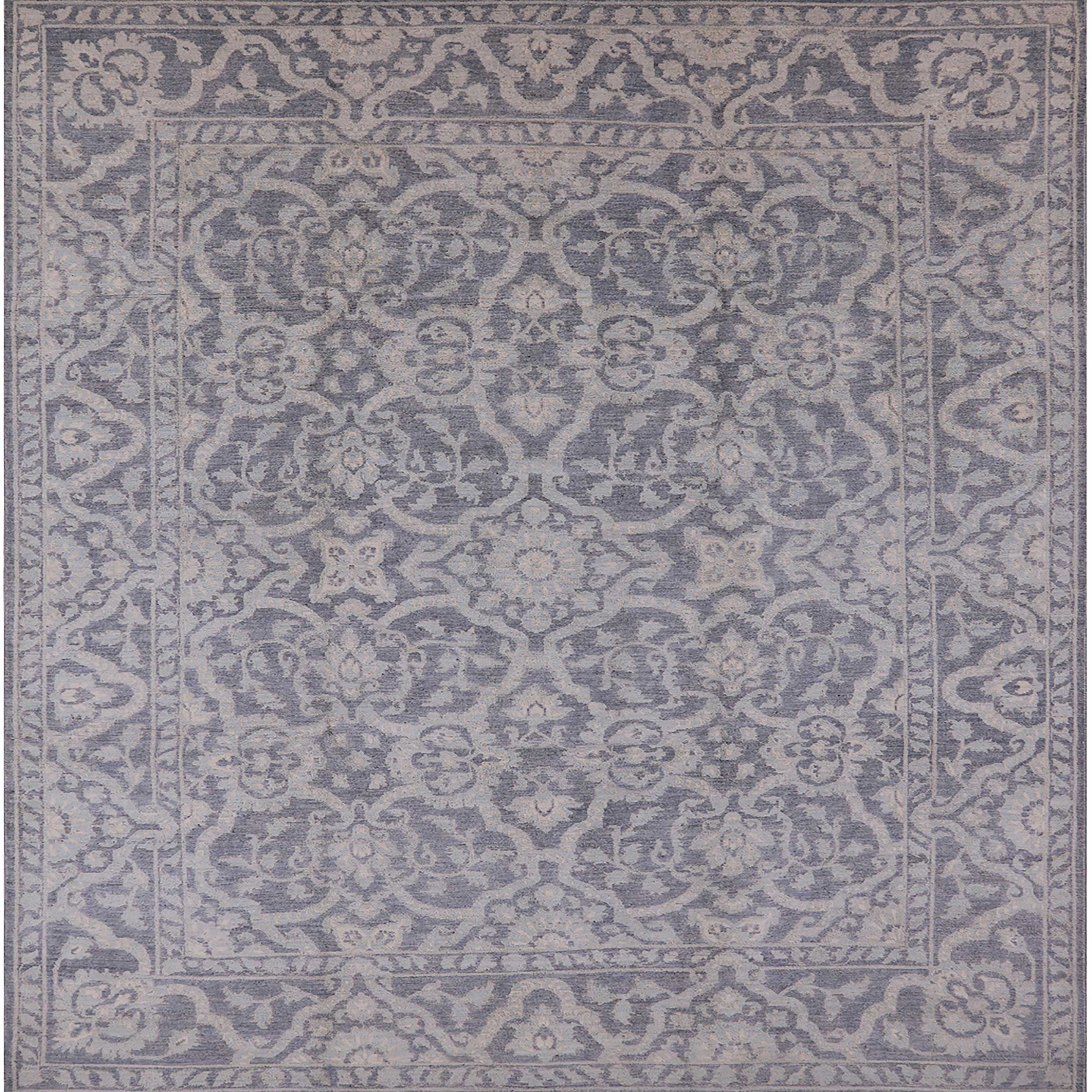 Ahgly Company Indoor Square Mid-Century Modern Gray Oriental Area Rugs ...