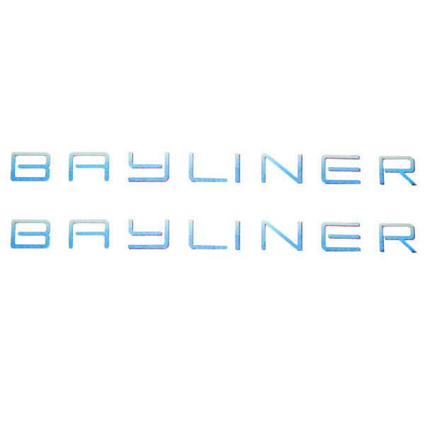 Bayliner Boat Brand Logo Decal | 26 1/4 x 2 Inch Blue Magenta (Pair ...
