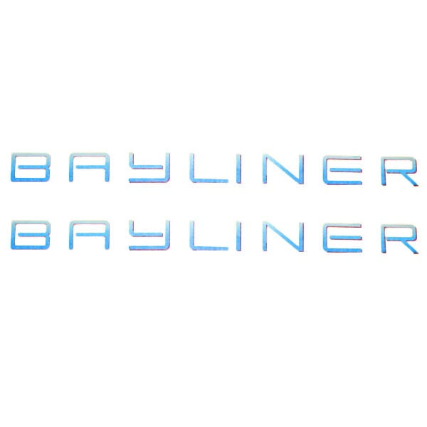 Bayliner Boat Brand Logo Decal | 26 1/4 x 2 Inch Blue Magenta (Pair ...