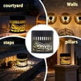 Solar Powered Fence Lights Outdoor, Metal Solar Step Wall Lights ...