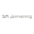 Silver 25Th Annv Foil Script Banner - Party Decor - 1 Piece - Walmart.com