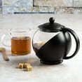 Primula Half Moon Glass Teapot, Tea, and Infuser, 40 fl oz., Black ...