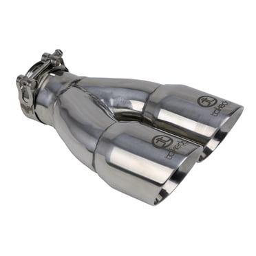 Flowmaster 15391 Exhaust Tip - Dual 4.00 in. Angle Cut Polished SS Fits ...