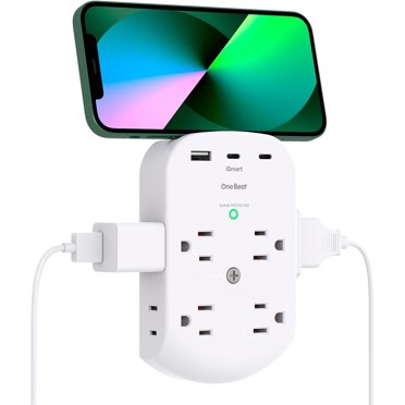 GE Ultra Pro 2 USB + 2 AC In-Wall Receptacle, 4.0A, White, 36064 ...