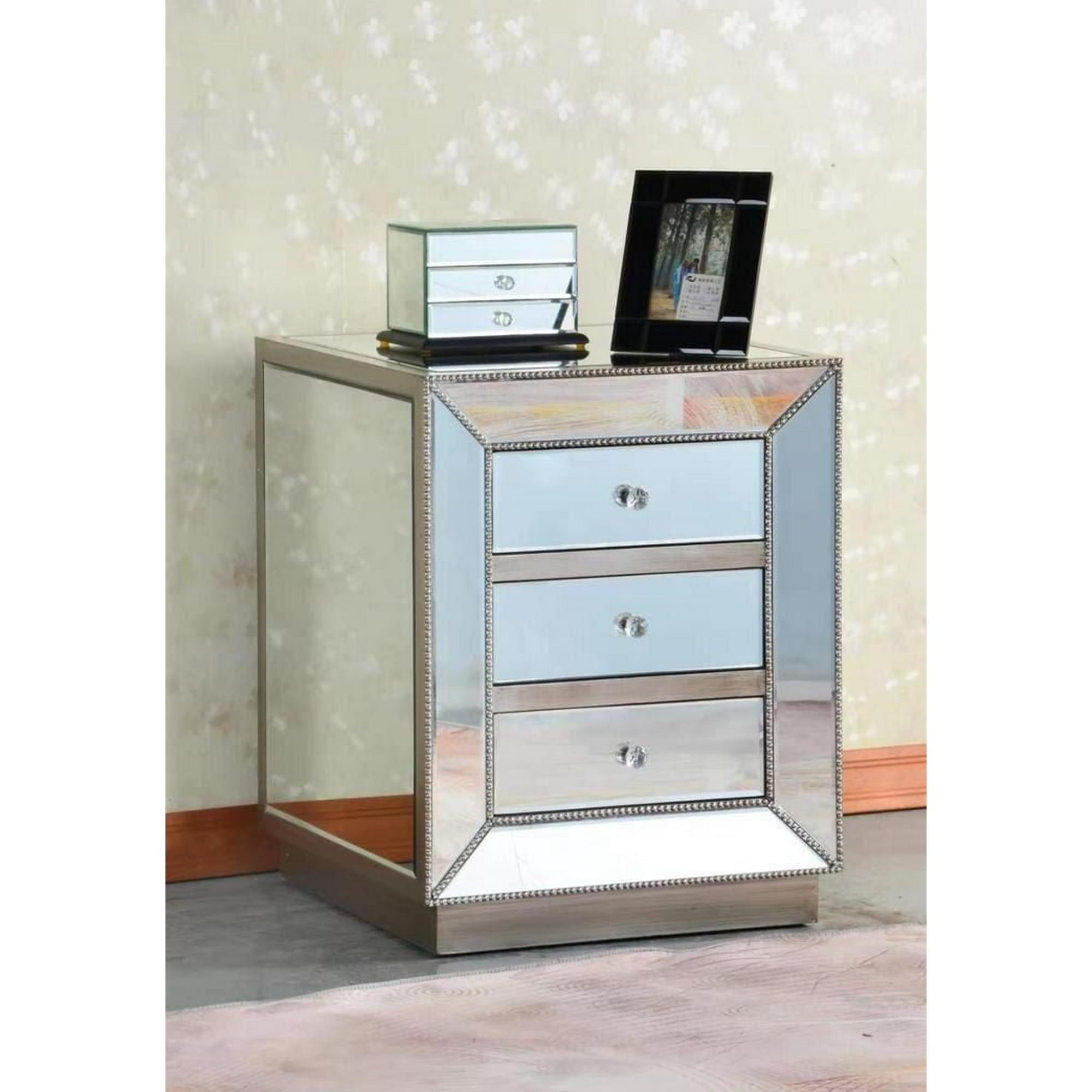 Click here for Take Me Home Furniture Patel Mirrored Nightstand... prices