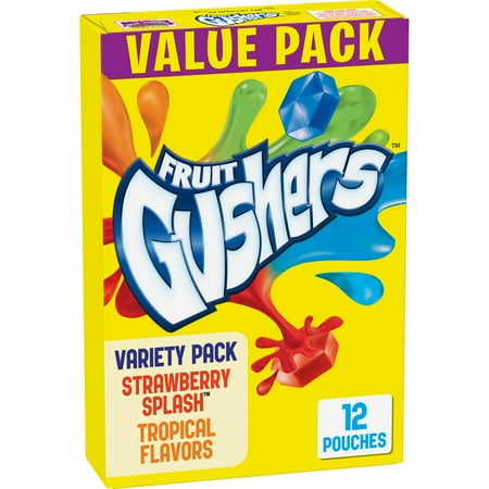 Fruit Snacks Gushers Variety Snack Pack 12 Pouches 0.9 oz Each ...