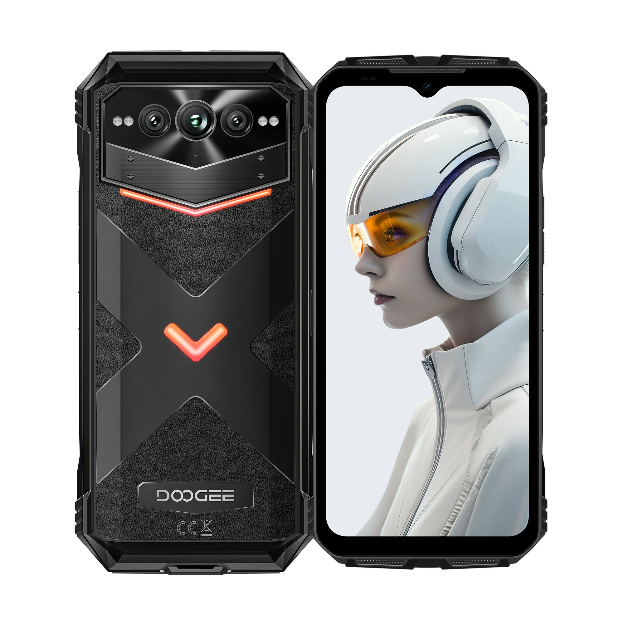 Doogee V Max Plus 5g Rugged Cell Phone 200mp Camera - Tough Work Site Smartphone  22 000mah Battery  6.58 Fhd+ 120hz Ips  Ip68/Ip69k Black