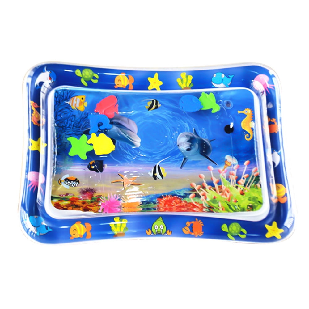 Gecheer Tummy Time Mat for Boys Girls PVC Inflatable Play Mat for ...