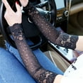 Grofry Women Arm Sleeves,Summer Riding Sun-proof Elastic Thin Lace Arm ...