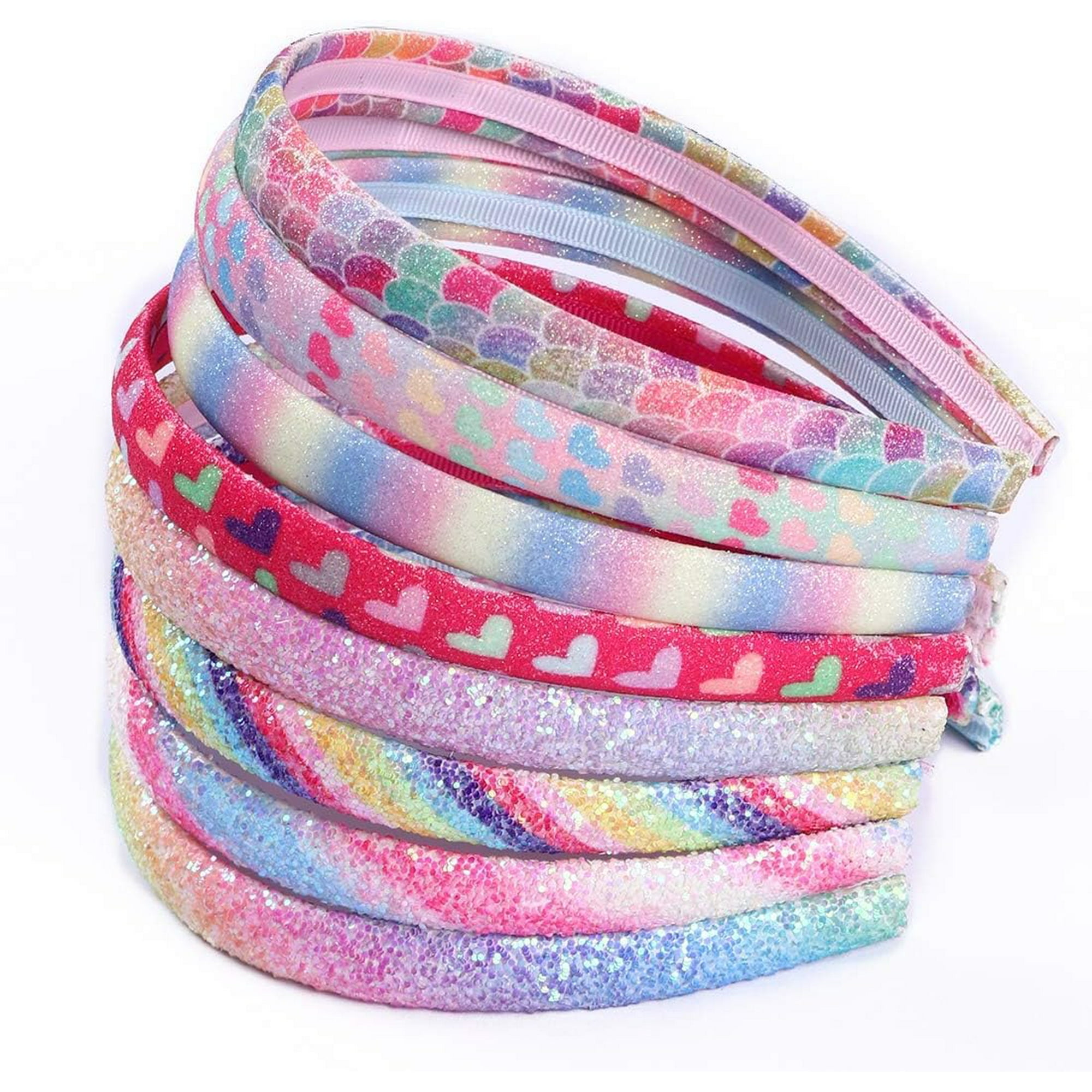 Click here for Hahdaxia (8pc-Glitter Headband) - Rainbow Headband... prices