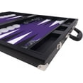 Wycliffe Brothers 21-inch Tournament Backgammon Set – Black/Purple ...