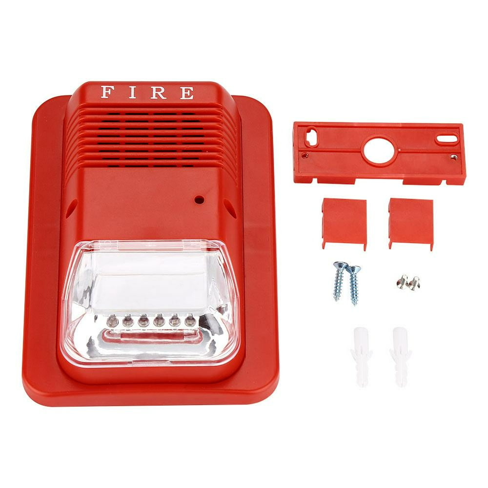 Tebru Sound And Light Fire Alarm Warning Strobe Horn Alert Safety System