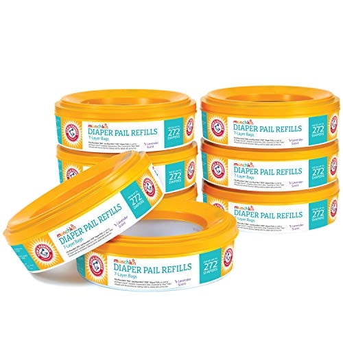Munchkin Arm & Hammer Diaper Pail Refill Rings, 2,176 Count, 8 Pack ...