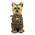 Yorkie Dog Garden Statue 12.5"H Yorkshire Terrier Welcome Figurine ...