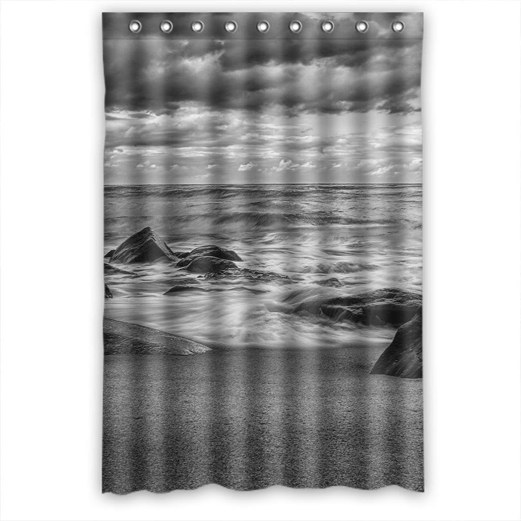 Click here for Yusdecor Grey Shower Curtain Polyester Fabric Bath... prices