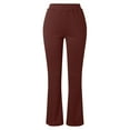 Owordtank Straight Flare Leg Dress Pants Business Casual High Waist