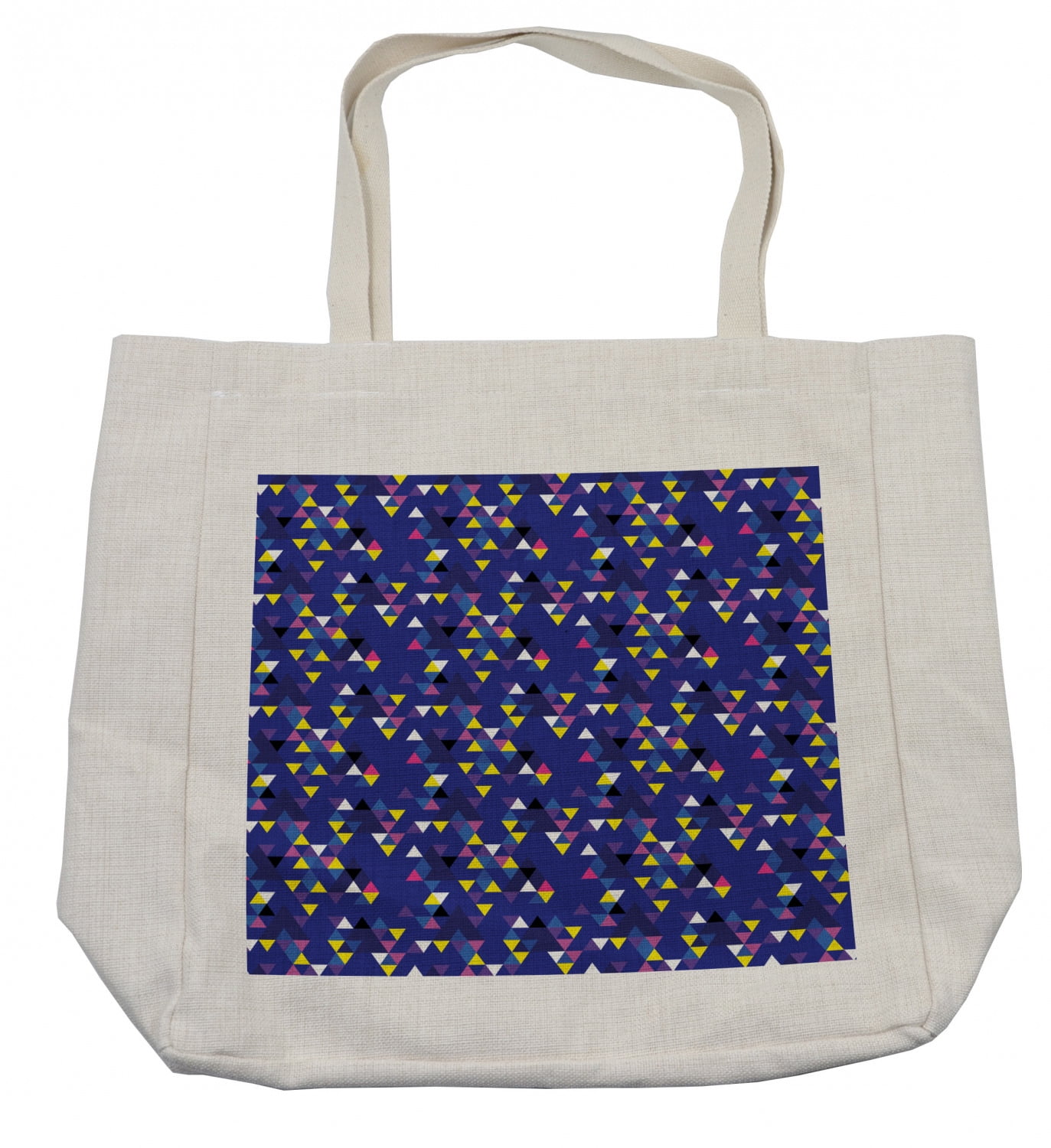 Abstract Art Shopping Bag, Geometric Style Triangle Shapes in Different ...