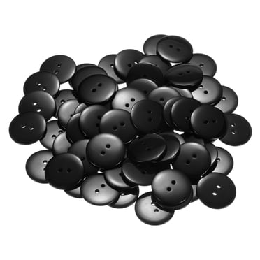 Uxcell 50pcs 40L Sewing Buttons 1"(25mm) Resin Round Flat 4-Hole Craft ...