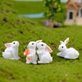 8PCS Mini Rabbit Figures Toy Easter Egg Cake Toppers, Miniature Rabbit ...