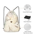 Eifel Tower Paris Flower Vintage Drawstring Backpack Gym String Bag ...