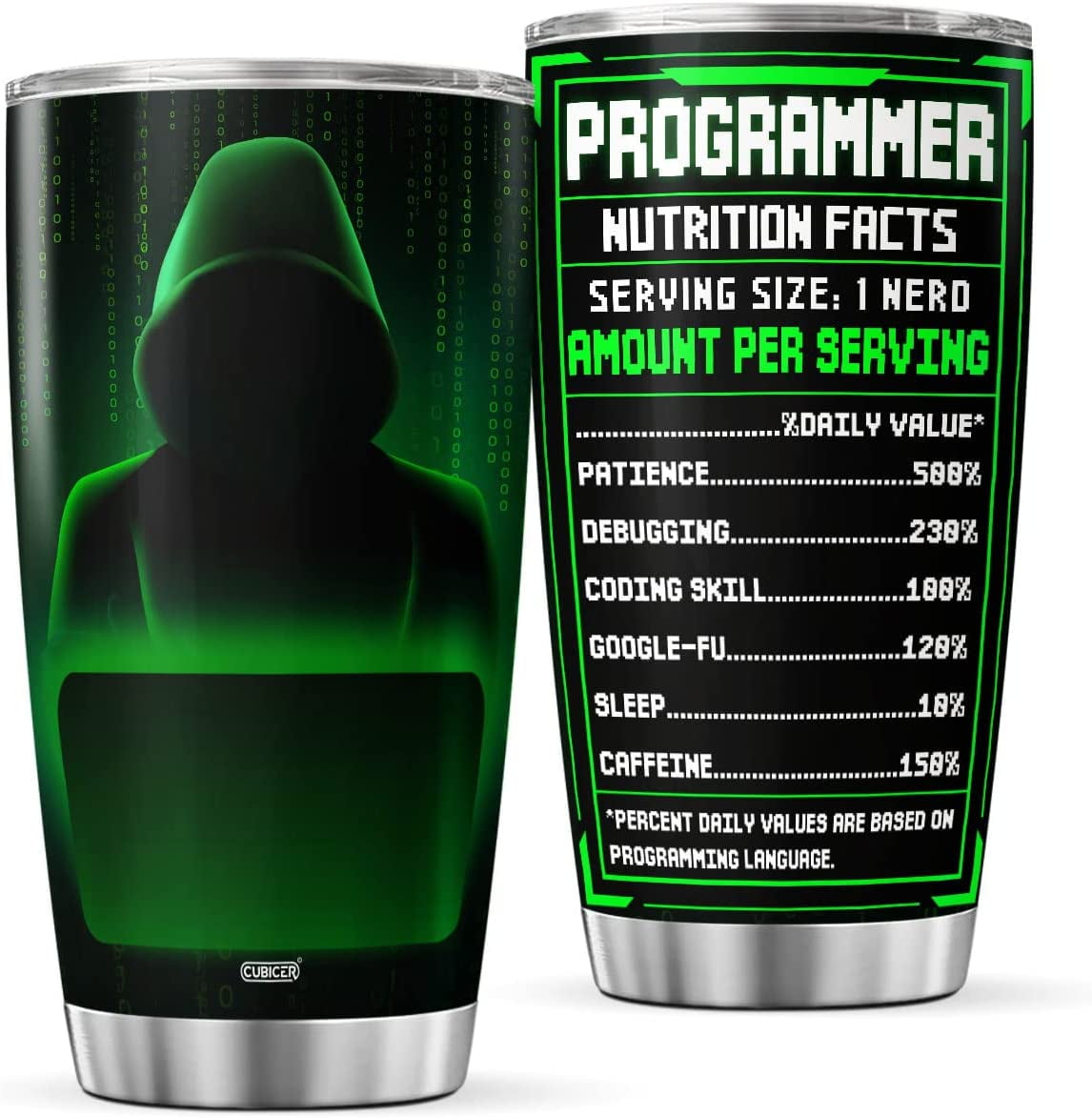 Computer Programmers Tumblers Programmer Funny Humor Coffee Stainless Steel Tumbler 20 Oz Cup ...