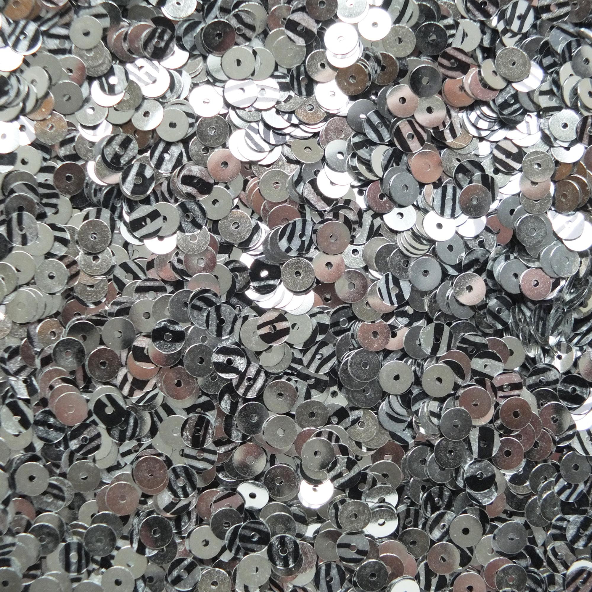 Silver Black Sequins 5mm Tiger Metallic Made in USA - Walmart.com