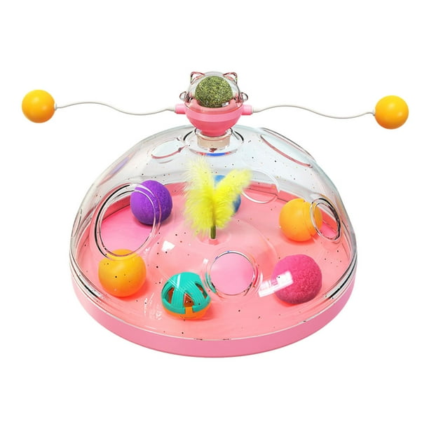 Unatoiry Cat Toy Interactive Spinning Track Ball Stimulating Game Cats ...